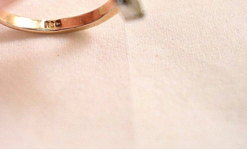 RSC Cubic Zirconia CZ Solitaire Engagement Ring Gold EP Delicate Size 8 ...