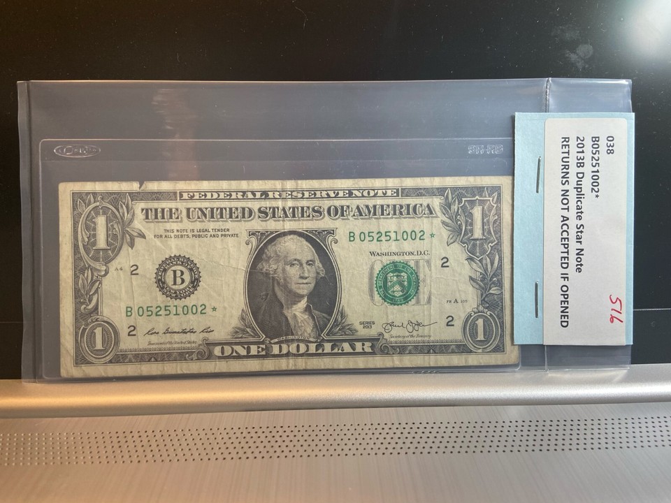 B05251002* DUPLICATE STAR NOTE - 2013B SERIES - $1 FRN - DO YOU HAVE ...