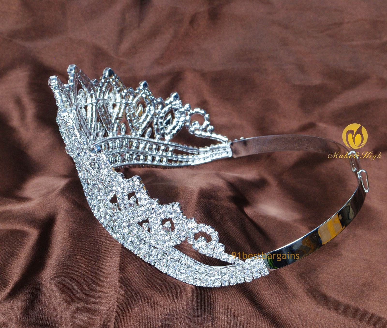 Butterfly Wedding Brides Tiara Crown Rhinestones Headpiece Miss Pageant ...