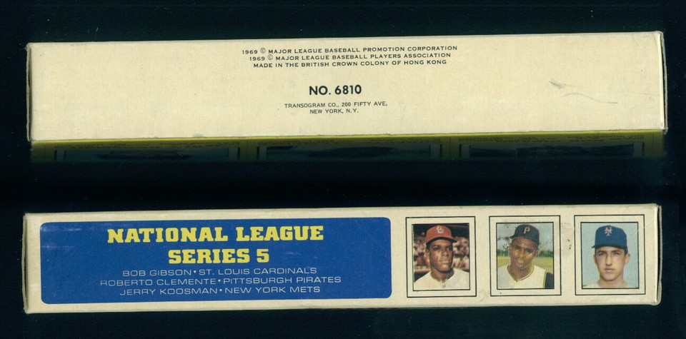 1970 Transogram NL Complete Box Roberto Clemente Bob Gibson Jerry ...
