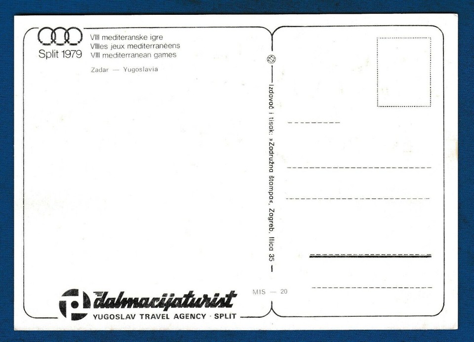 VIII Mediterranean Games Split 1979. Zadar - Yugoslavia vintage ...