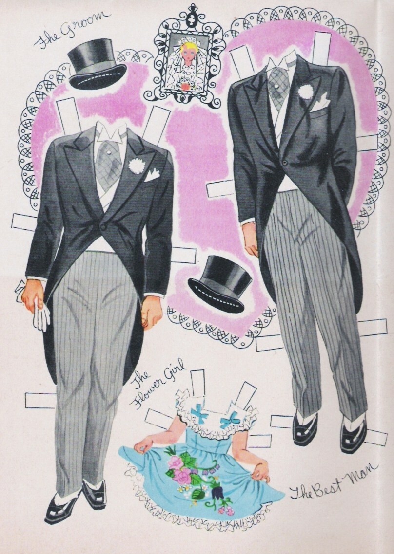 VINTAGE UNCUT 1955 BRIDAL PARTY PAPER DOLLS~#1 TOP REPRODUCTION SELLER ...
