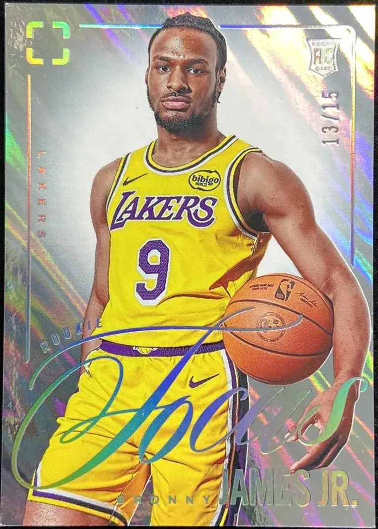 2024-25 Panini Photogenic - Rookie Focus Bronny James #8 Lava /15 (RC ...