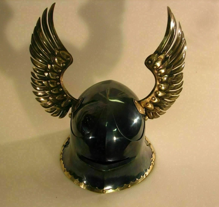 German Sallet Helmet European Close Steel Armour Helmet with Wings ...