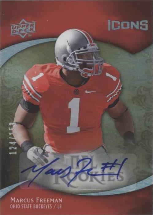 2009 Upper Deck Icons - NFL Rookies Marcus Freeman #160 Autographs /150 ...