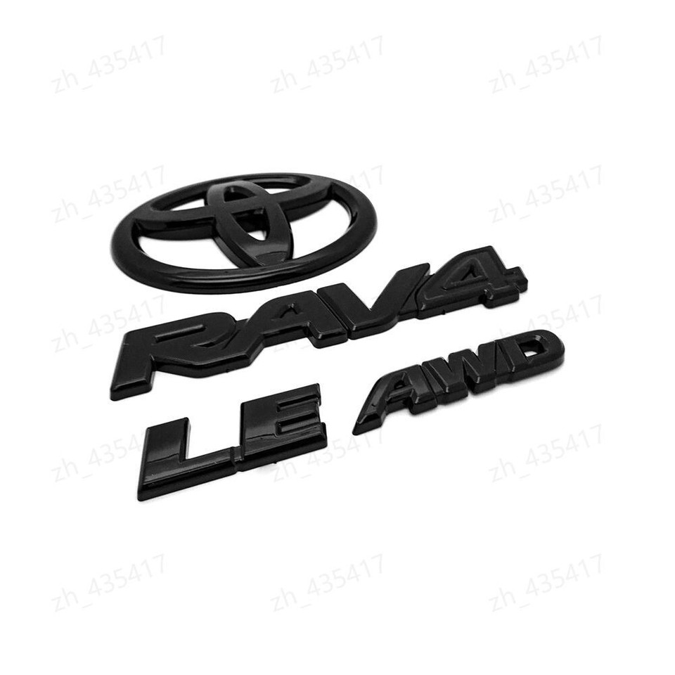 OVERLAY !! 2019 - 2024 TOYOTA RAV4 LE AWD Hybrid GLOSS BLACK OUT EMBLEM ...