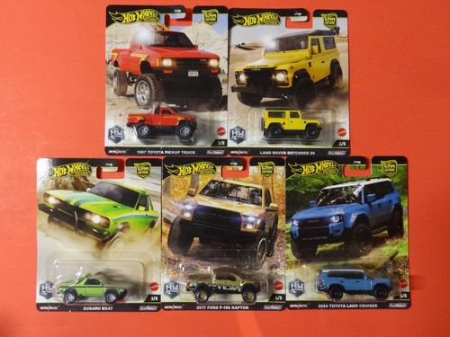 2025 HOT WHEELS PREMIUM CAR CULTURE - HW OFFROAD - 5 CAR SET - CASE H ...