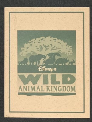 DISNEY'S "WILD" ANIMAL KINGDOM PROMO CARD EARLY CONCEPT RECYCLED PAPER ...
