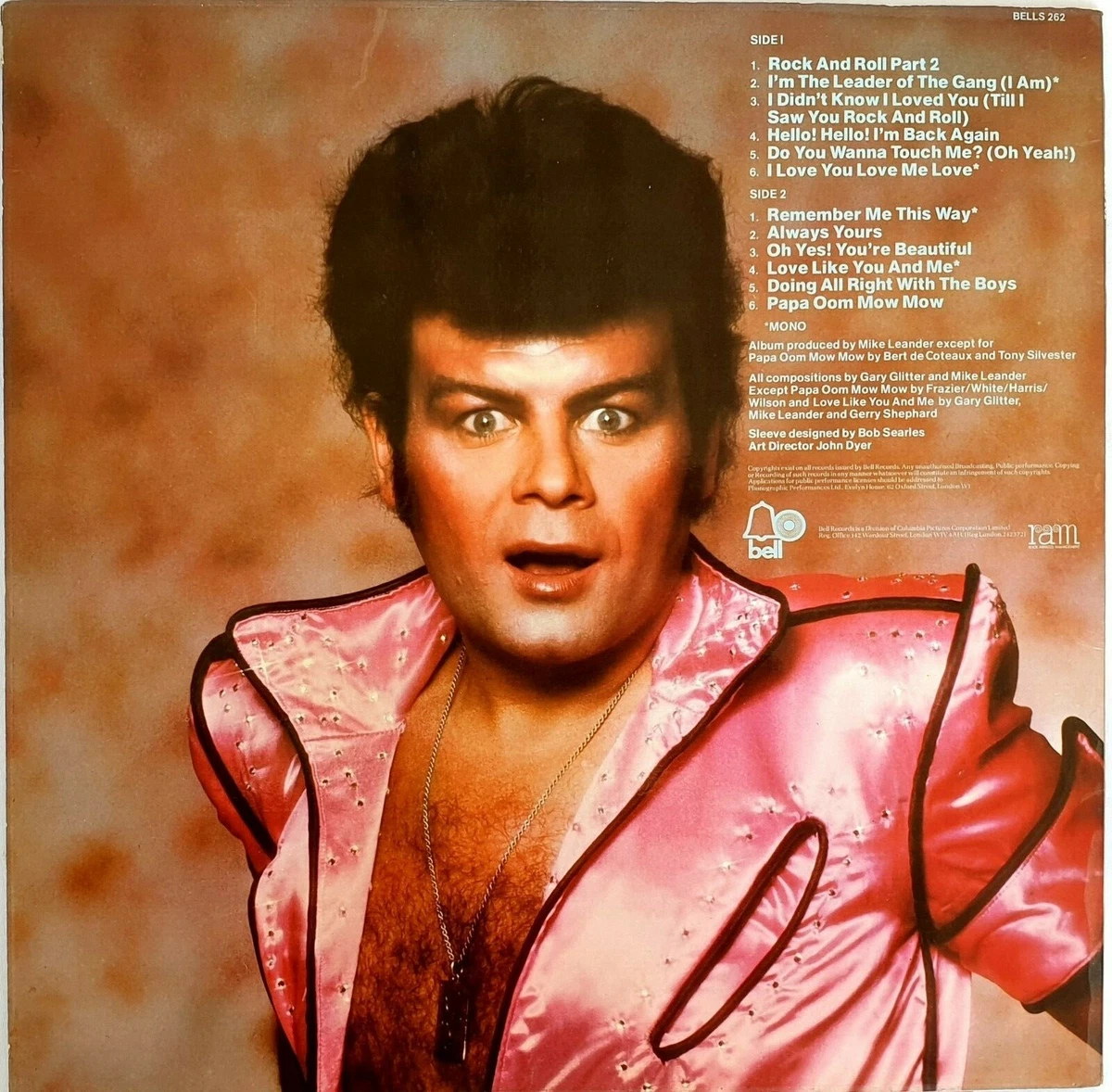 Gary Glitter On Album Cover