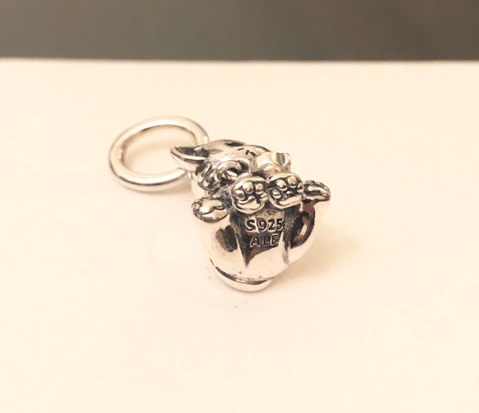 Pandora Sweet Cat Dangle Charm #798011EN16 +FREE GIFT Box +Tag | eBay
