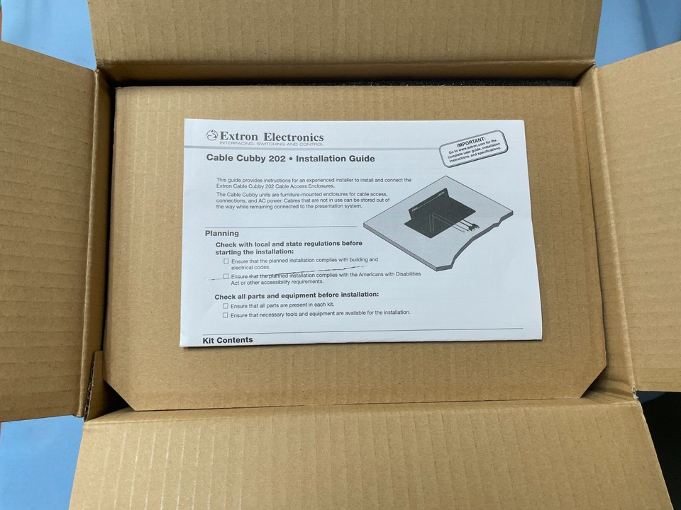 Extron Cable Cubby US 202 60-1399-02 Table Cable Access AV Enclosure | eBay