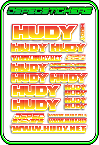 HUDY TOOLS SETUP STICKERS XRAY RC BUGGY CAR DECAL 1/10 1/8 JSPEC ELEC ...