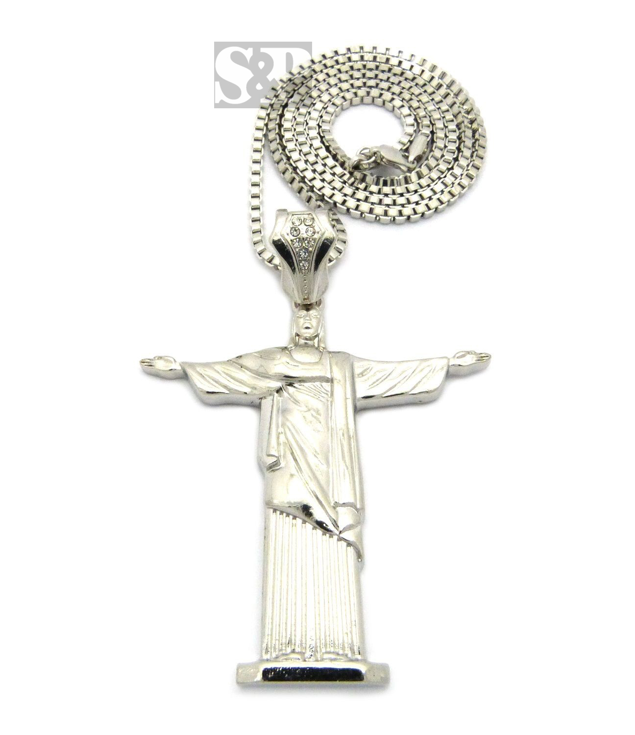 Hip Hop Rapper Style Jesus Christ Body Cross Pendant w/ 30" Box Chain ...