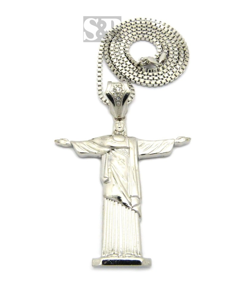 Hip Hop Rapper Style Jesus Christ Body Cross Pendant w/ 30" Box Chain ...