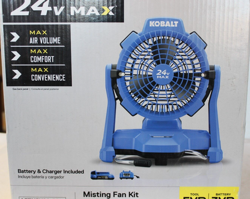 Kobalt 24V 7-in 1 3-Speed Indoor/Outdoor Misting Stand Fan for sale ...