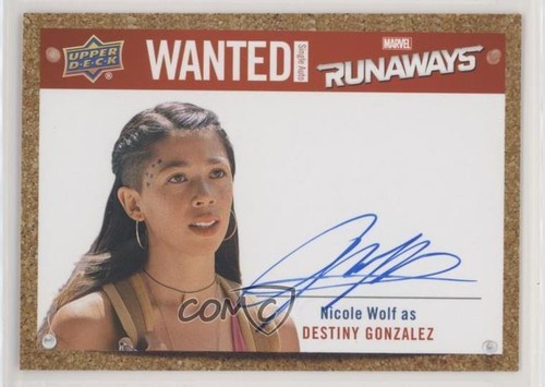 2020 Upper Deck Marvel Runaways Wanted Nicole Wolf as Destiny Gonzalez ...