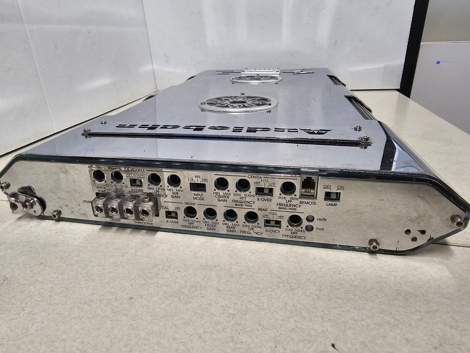 Audiobahn A5100T Car Audio Amplifier 5 Channel 500w Double Sided Chrome ...