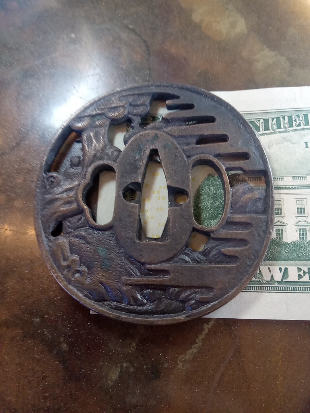 Tsuba Japan Antique Japanese Sword Handguard Skelatal Edo Period? | eBay