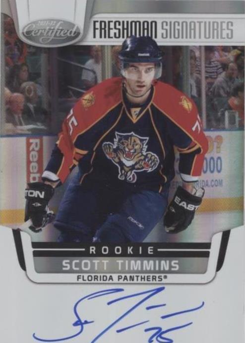 2011-12 Panini Certified - Freshman Signatures Scott Timmins #192 (AU ...