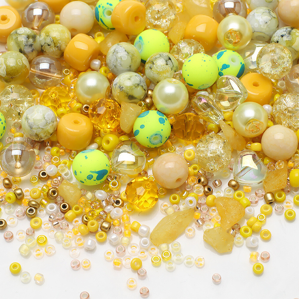 Hochwertig DIY Schmuck Basteln Set Glasperlen MIX 8mm/4mm/2mm bunt rund ...