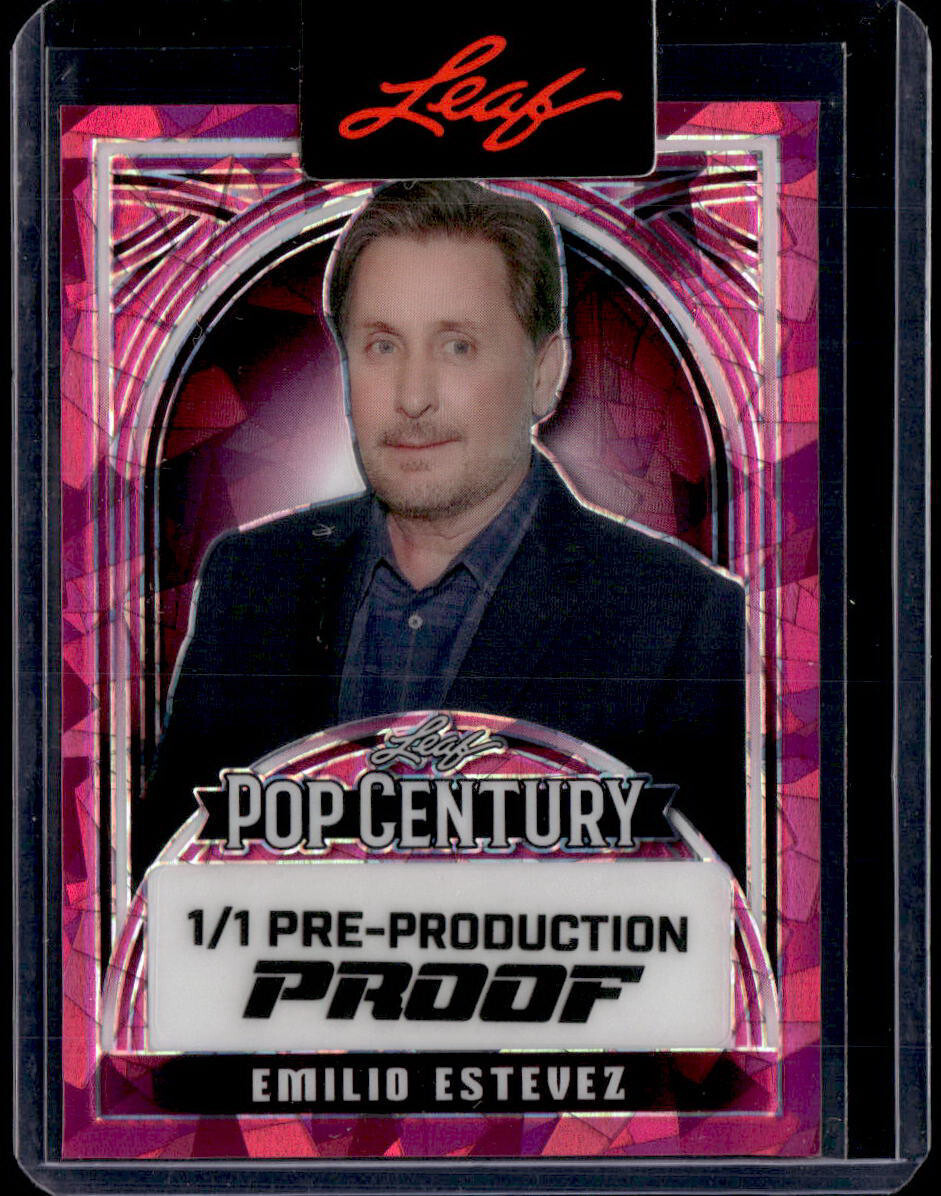 2024 Leaf Pop Century Pink Crystal Proof Emilio Estevez 1/1 One Of One ...