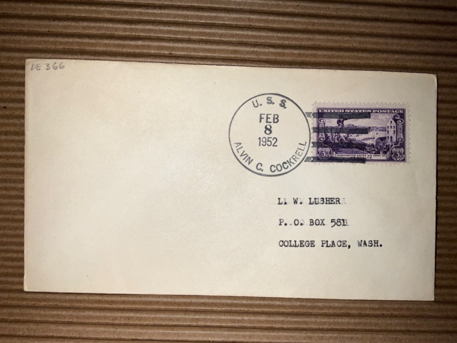 1952 USS Alvin C. Cockrell DE 366 Naval Cover | eBay