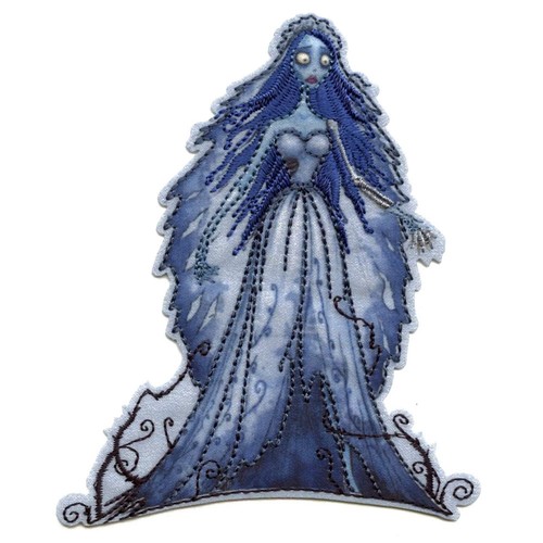 Corpse Bride Emily Wedding Dress Patch Tim Burton Cartoon Embroidered ...