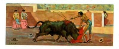 Spain - Estocada, Tuser - Vintage Artist-Drawn Bullfighting Postcard | eBay