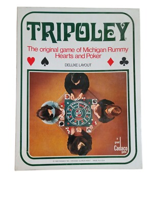 Vtg 1969 Tripoley Deluxe Edition No. 111 Game Mat Original Michigan ...