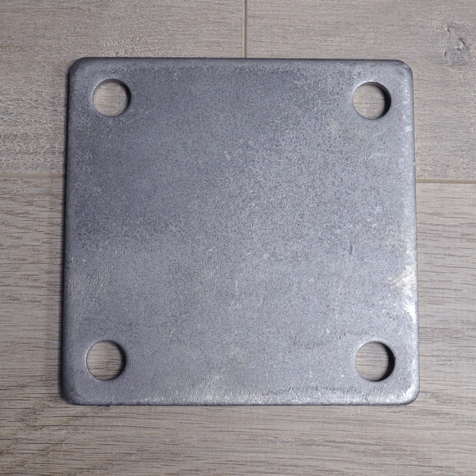 FLAT SQUARE STEEL BASE PLATES WITH 4 HOLES | 3x3 4x4 5x5 6x6 8x8 | QTY ...