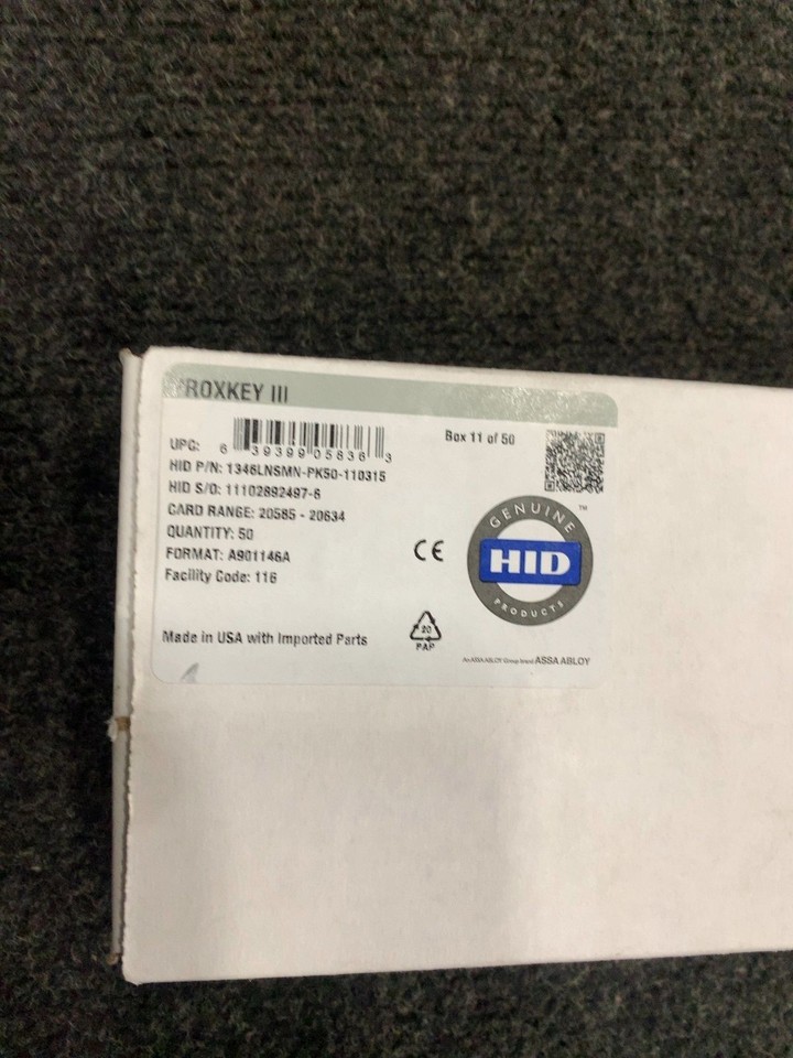 GENUINE HID PRODUCTS ProxKey III Key Fob, Box of 50 | eBay