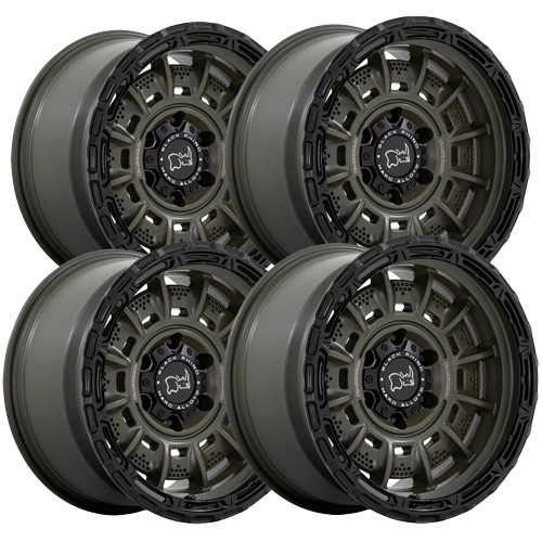 (4) Black Rhino Legion 20x10 5x5" -18mm Olive Drab Green Wheels Rims 20 ...