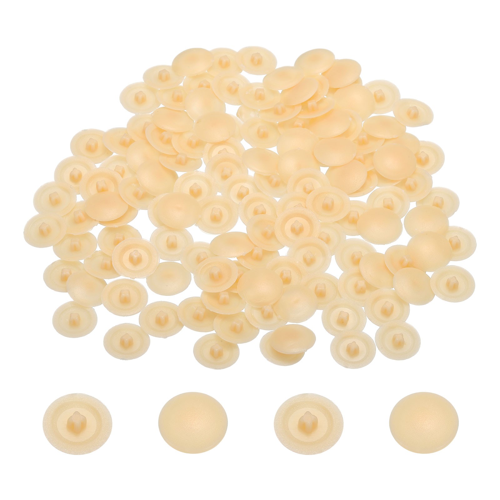 108Pcs 12mm - Plastic Self-Tapping Phillips Screw Cap Covers (Shrimp ...