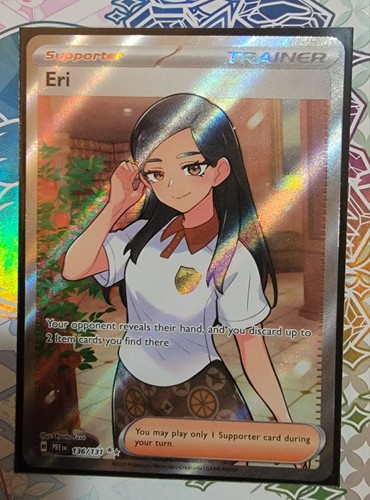 2025 Pokemon PRISMATIC EVOLUTIONS ERI TRAINER FULL ART HOLO 136/131 | eBay