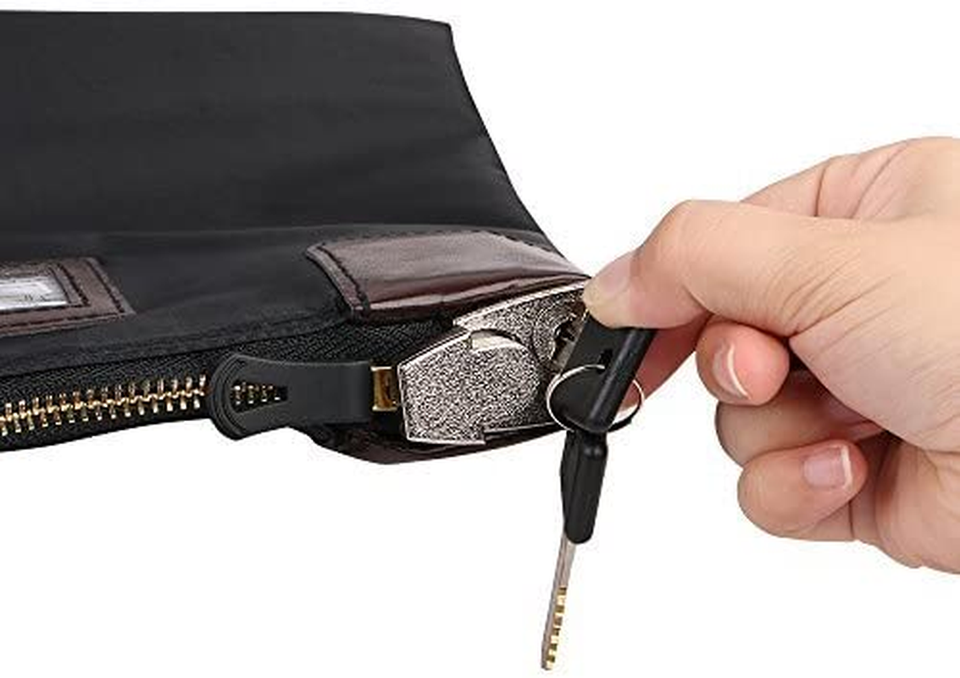 Security Money Bag with Lock Deposit Locking Cash Bank anti Theft ...