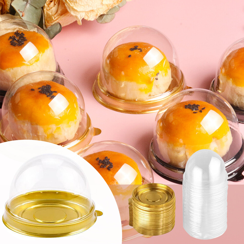 50Pcs Mini Transparent Cake Box Disposable Box for Dessert Decoration ...