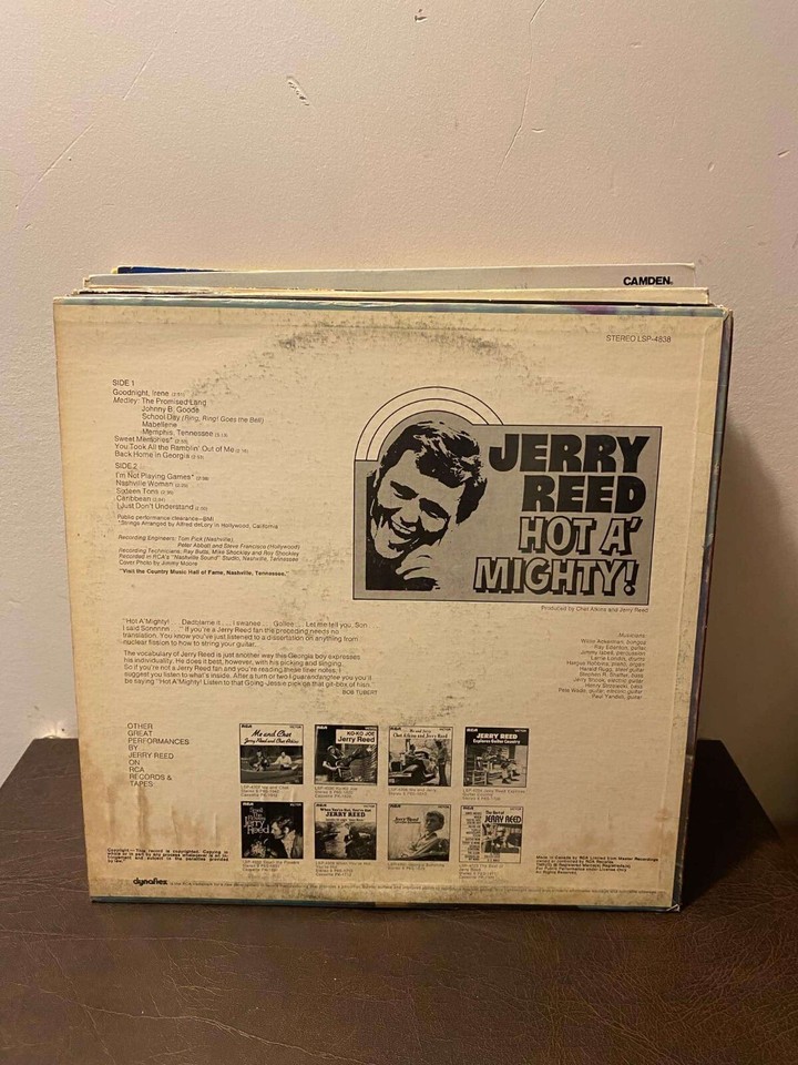 Jerry Reed – Hot A' Mighty! Vintage 33RPM VG+ AB4 | eBay