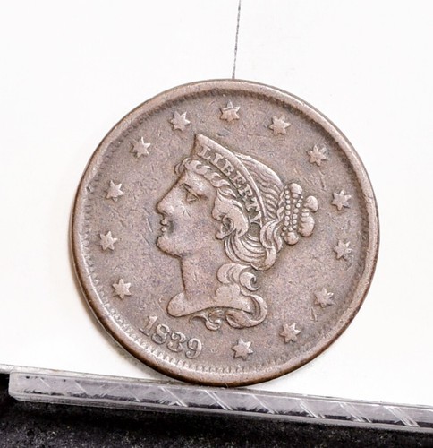 1839 Large Cent - Head of '40 - VF (#57739-L) | eBay