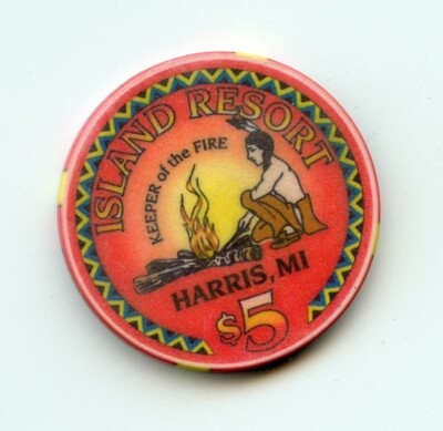 5.00 Chip from the Island Casino Harris Michigan Fire | eBay
