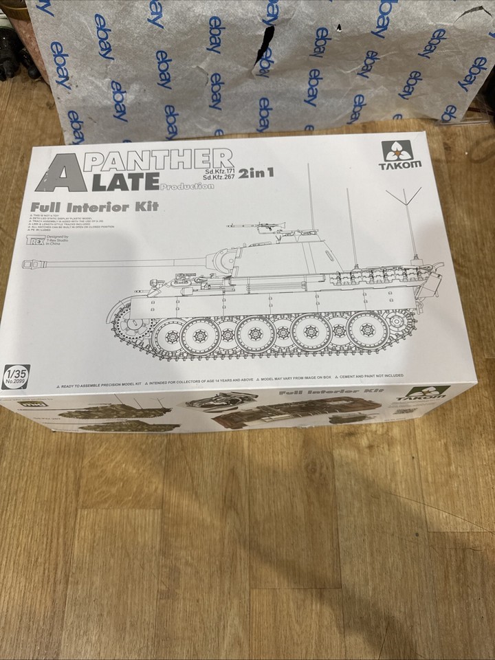 Takom #2099 1/35 Sd.Kfz.171 Panther A Late Production w/ full interior ...