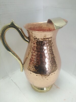 Pure 100 % Copper water Jug /Pitcher / fancy / luxury /Hammered | eBay