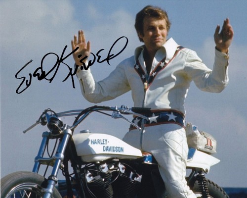 Reprint EVEL KNIEVEL AUTOGRAPHED 8X10 PHOTO EVIL Daredevil Man Cave ...