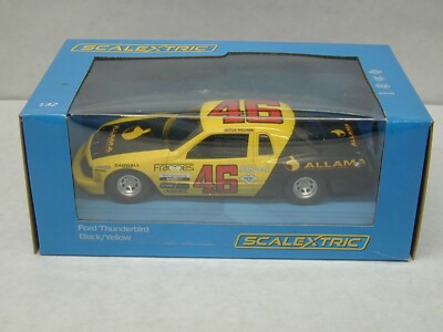 Scalextric 1990's Ford Thunderbird Black Yellow #46 1:32 Car Slotcar ...