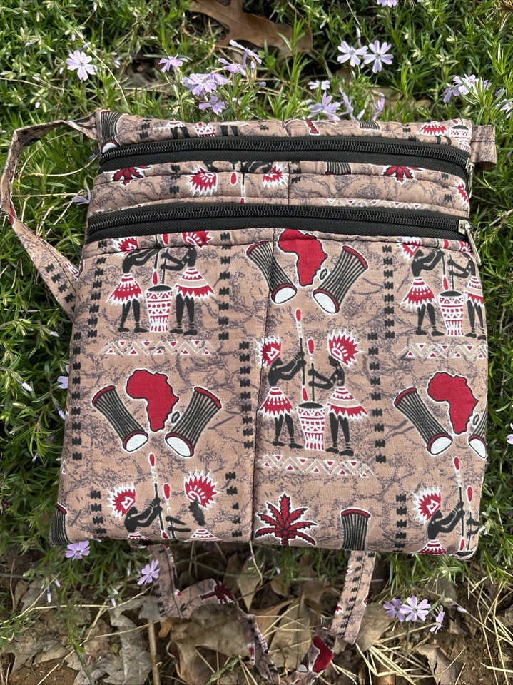 Handmade Medium Sz African Fabric, African Print Crossbody Handbag From ...