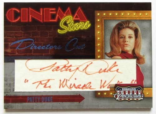 2009 Donruss Americana Panini PATTY DUKE # 19/40 AUTOGRAPH Directors ...