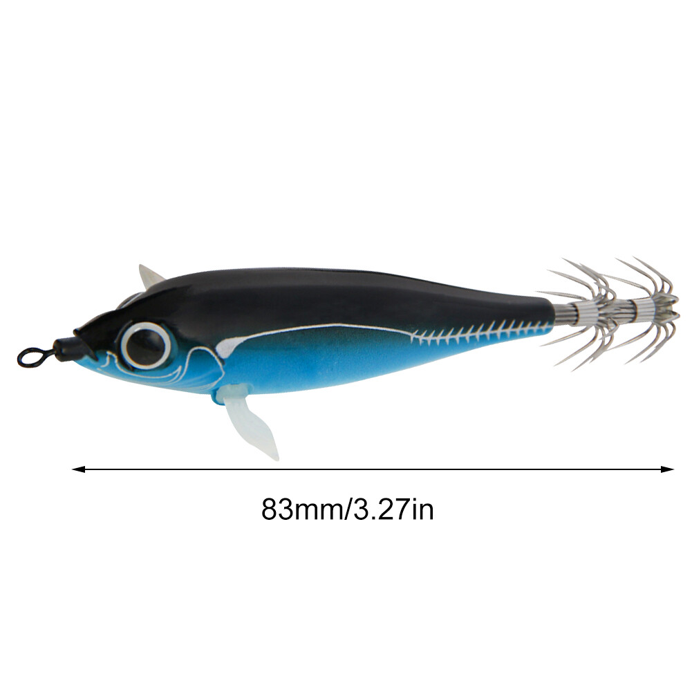 83mm Luminous Squid Lure Octopus Bait Realistic for Saltwater ...