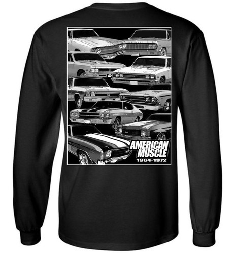 1964-1972 Chevelle Shirt, Mens American Muscle Car Enthusiast Long ...