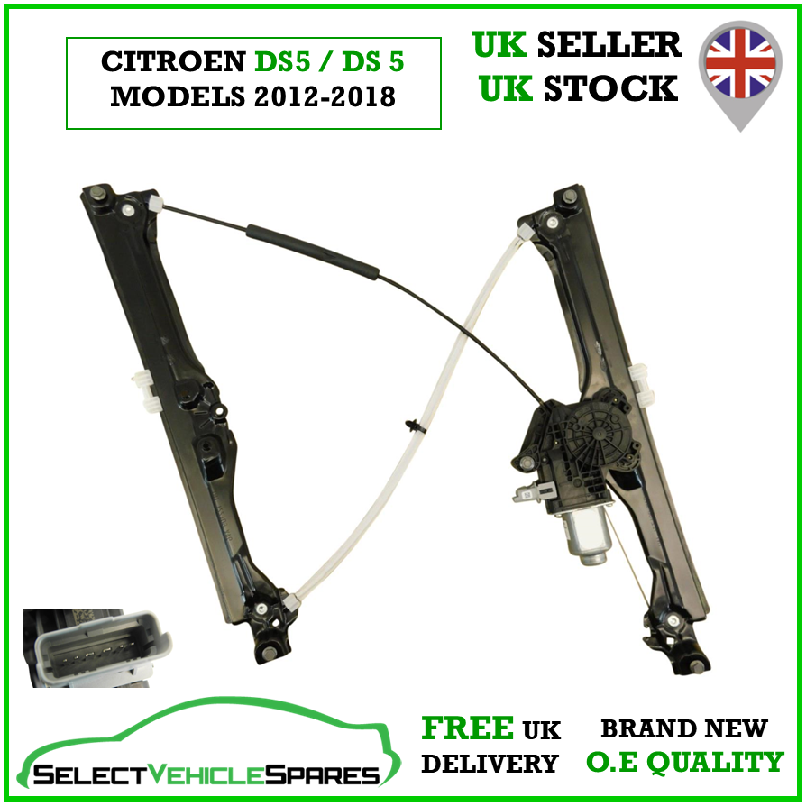 NEW CITROEN DS5 PASSENGER SIDE FRONT LEFT WINDOW REGULATOR & MOTOR 2012 ...