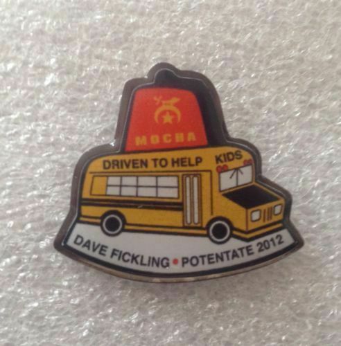 * Shriners 2012 Mocha Driven To Help Save Flickling Potentate Hat Pin ...