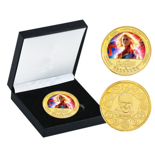 1PC The Avengers Captain Marvel Commemorative Coins Collection Coin ...